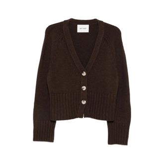 Soft Goat V-Ausschnitt Cardigan - - Knitwear - Damen - Braun - S