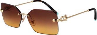 Tiffany & Co. 0TF3088 Gradient Brown to Yellow Sunglasses - Gold