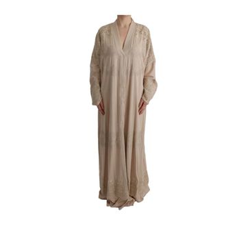 Dolce & Gabbana Blumige Spitzen Kaftan Kleid - - Dresses - Damen - Beige - 2XL
