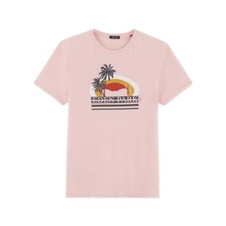 Eden Park Homme, Tops, Rose, Taille: S Tee-shirt Flamme imprimé