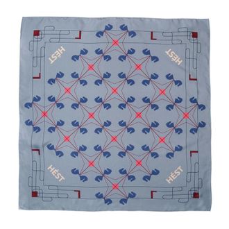 H&eacute;st Silky Scarves - - Accessories - Damen - Blau - ONE SIZE
