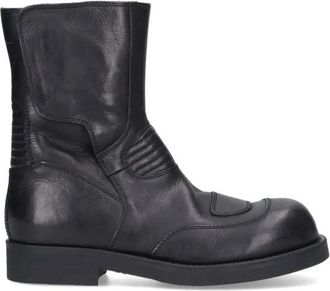 Maison Margiela Stiefel - Mid-Calf Black Leather Boots - Gr. 40 (EU) - in Schwarz - für Damen