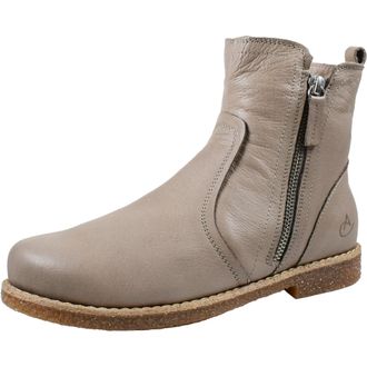 Andrea Conti Damen Stiefelette Boot Zierrei&szlig;verschluss Leder 0344814, Gr&ouml;&szlig;e:38 EU, Farbe:Grau