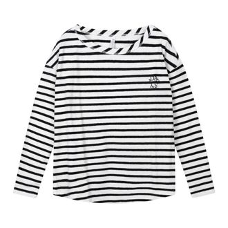 10 Days Femme, Pulls, Multicolore, Taille: 40 FR T-shirt ray&eacute; &agrave; manches longues