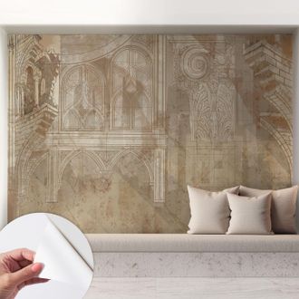 Tulup Carta Da Parati Autoadesiva - Fotomurale - Decorazione Parete - Stile Elegante - Decorazione Casa - Ornamenti Storici 208x146 Cm