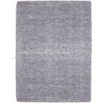LIFE Tapis Shaggy Uni Poils Longs Tapis Salon Chambre Couloir (Gris - 80x250cm)