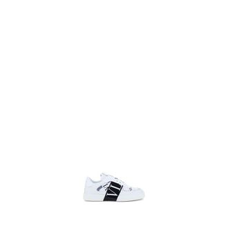 Valentino Garavani VLTN Logo-Band Calf Leather Sneaker - White