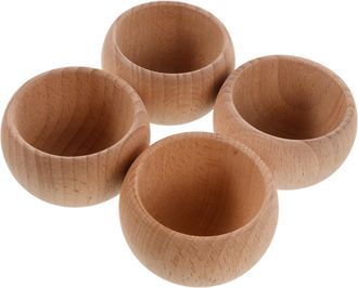 Angoily 4 Stück Holzschalen Pin Kissen Basis Japanischer Nadelhalter Unbehandelte Holzschale Für Näh Stickzubehör Multifunktionale Aufbewahrungsschale Für DIY