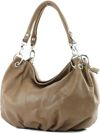 modamoda.de dames italiennes sac &agrave; main nappa IT40, Couleur:caramel au beurre