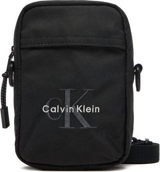 Calvin Klein Umhängetasche Bold Logo Nylon Slim Reporter LV04D3231G Schwarz