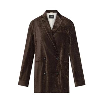 Seventy Zweireihiger Samtblazer - - Jackets - Damen - Braun - L