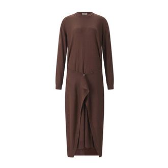 Christophe Lemaire Femme, Robes, Brun, Taille: 36 FR Robe droite en maille