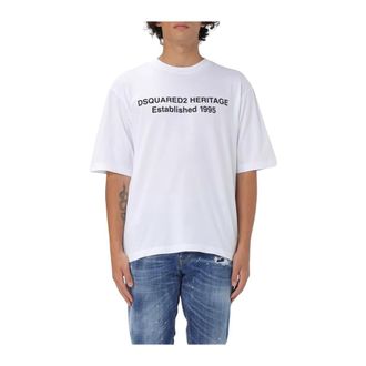 Dsquared2 Loose Fit Heritage T-Shirt - - Tops - Herren - Wei&szlig; - 2XL