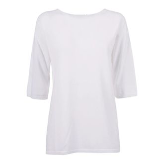 KANGRA Girocollo Seamless Rasato Linea A - - Blouses & Shirts - Damen - Wei&szlig; - XL