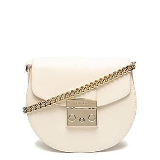 Furla Sac &agrave; bandouli&egrave;re Metropolis Mini en cuir couleur ivoire