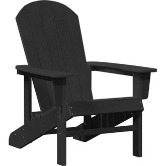vidaXL Adirondack-Stuhl Schwarz 74 x 82 x 92 cm Plastik Vidaxl