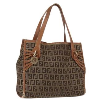 Fendi Sac &agrave; main en toile Pre-owned - Femme - Pre-owned - Brun - Taille: ONE Size