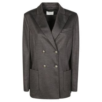 Circolo 1901 Femme, Vestes, Brun, Taille: 36 FR Giaccia Doppiopetto Lana