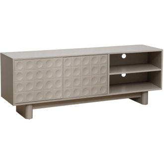 Oviala Oviala - Rechteckiger TV-Schrank mit 2 Türen, L160 cm, beige