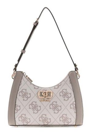Guess sac &agrave; &eacute;paule Karnilla Logo Shoulder Bag Dark Taupe Logo
