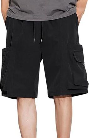 Generic Short de course pour homme - Coupe ajust&eacute;e - Extensible - Taille &eacute;lastique - D&eacute;contract&eacute; - Pantalon de travail - Pantalon chino coupe ajust&eacute;e - Pantal