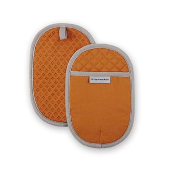 KitchenAid Asteroid Topflappen, 2er-Pack, Honigorange, 16,5 x 25,4 cm