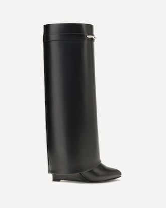 Givenchy Leather Shark Boots Female 37.5