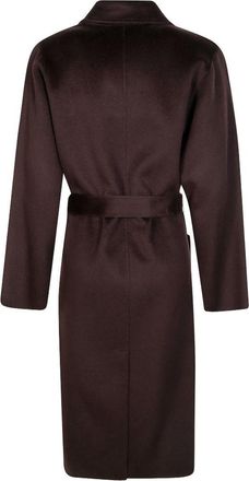 Elisabetta Franchi Wool-Blend Wrap Coat - Brown