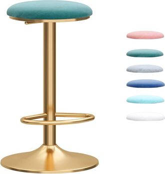 Generic Barhocker, 65-80 cm Sitzh&ouml;he, verstellbar, nordischer Drehhocker mit Fu&szlig;st&uuml;tze und Gestell