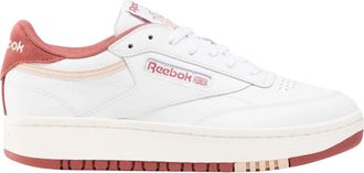 Reebok Club C Sneaker f&uuml;r Damen, Leder, Plattform-Absatz (Wei&szlig;/Pink)