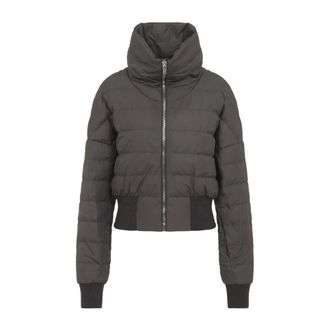 Moncler Femme, Vestes, Brun, Taille: 38 FR Cropped Down Jacket