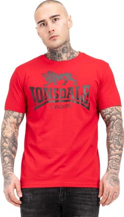 Lonsdale Herren T-Shirt Normale Passform Logo Red/Black 5XL