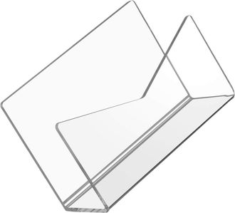 Supvox Briefablage Acryl Transparent für Schreibtisch Post und Dokumentenhalter Organizer Leichter Acryl Organizer für Büro und Zuhause