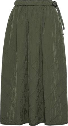 Max Mara Gonna Midi Trapuntata - Femme - Jupes - Vert - Taille: 36 FR