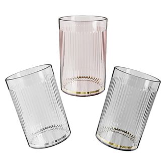 BESPORTBLE 3 St&uuml;ck Pack Wiederverwendbare Zahnb&uuml;rstenbecher aus Kunststoff in Wei&szlig; Schwarz und Pink Runde Mundsp&uuml;lbecher f&uuml;r Badezimmer Platzsparend und Vielseit