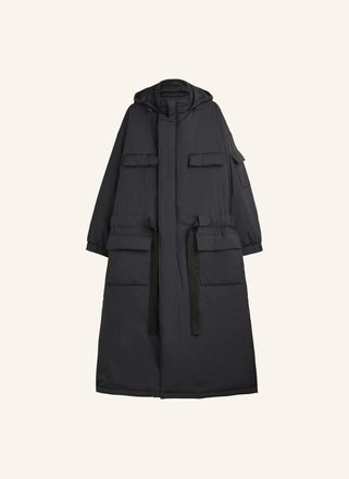 Yohji Yamamoto Y-3 Gef&uuml;tterter Parka Mit Kapuze schwarz