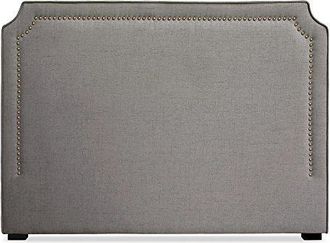 Menzzo Milana Kopfteil Bett 160cm mit Stoffbezug Taupe