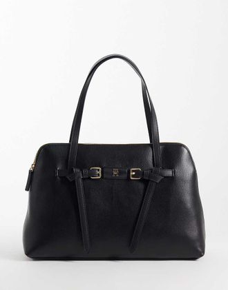 Tommy Hilfiger Tote-Bag mit Schnalle in Schwarz