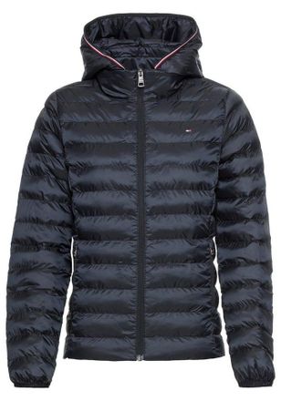 Tommy Hilfiger Steppjacke LW PADDED GLOBAL STRIPE JACKET (Global Serie TH WOMEN) sportive Kapuze mit Global Stripe