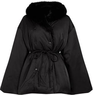 Viktoria Chan Manteau col rond en fourrure