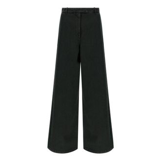 Dries Van Noten Jeans mit Samteinsatz - - Jeans - Damen - Gr&uuml;n - S