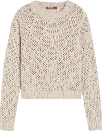 Max Mara Femme, Pulls, Beige, Taille: 42 FR Pull Ellade