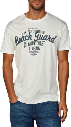 Riverso Tshirt Herren Baumwolle Regular Fit RIVLeon Rundhals Kurzarm Sommer Tee Shirt Print, Gr&ouml;&szlig;e:XXL, Farbe:Wei&szlig; (CJD)