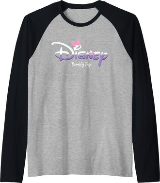 Disney Daisy Duck Script Logo Family Trip Vacation Matching Raglan