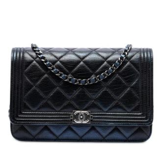 Chanel Pre-owned Boy Wallet on Chain - - Pre-owned - Damen - Schwarzk - ONE SIZE