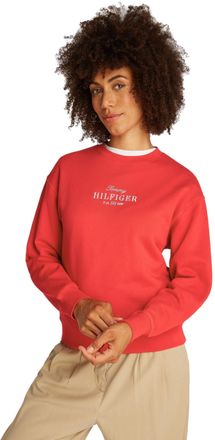 Tommy Hilfiger Damen Sweatshirt Regular aus Baumwolle, Rot (Primary Red), XL