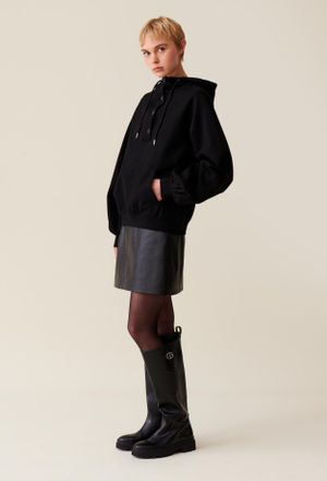 Claudie Pierlot Sweatshirt capuche oversize noir