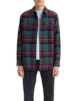 Levi's Chemise de Travail Jackson pour Homme, Ferdinand Plaid Evergreen, S