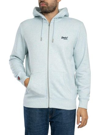 Superdry Essential Logo-Kapuzenpullover Mit Rei&szlig;verschluss, Grau
