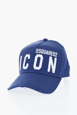 Dsquared2 ICON Cotton Gabardine Cap with Embossed Embroidery size Unica